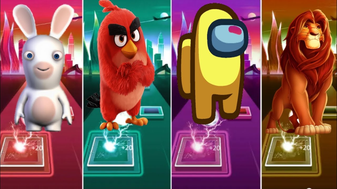 Rabbids Invasion🆚The Angry Birds🆚Among Us🆚The Lion King💫 Who is best ...