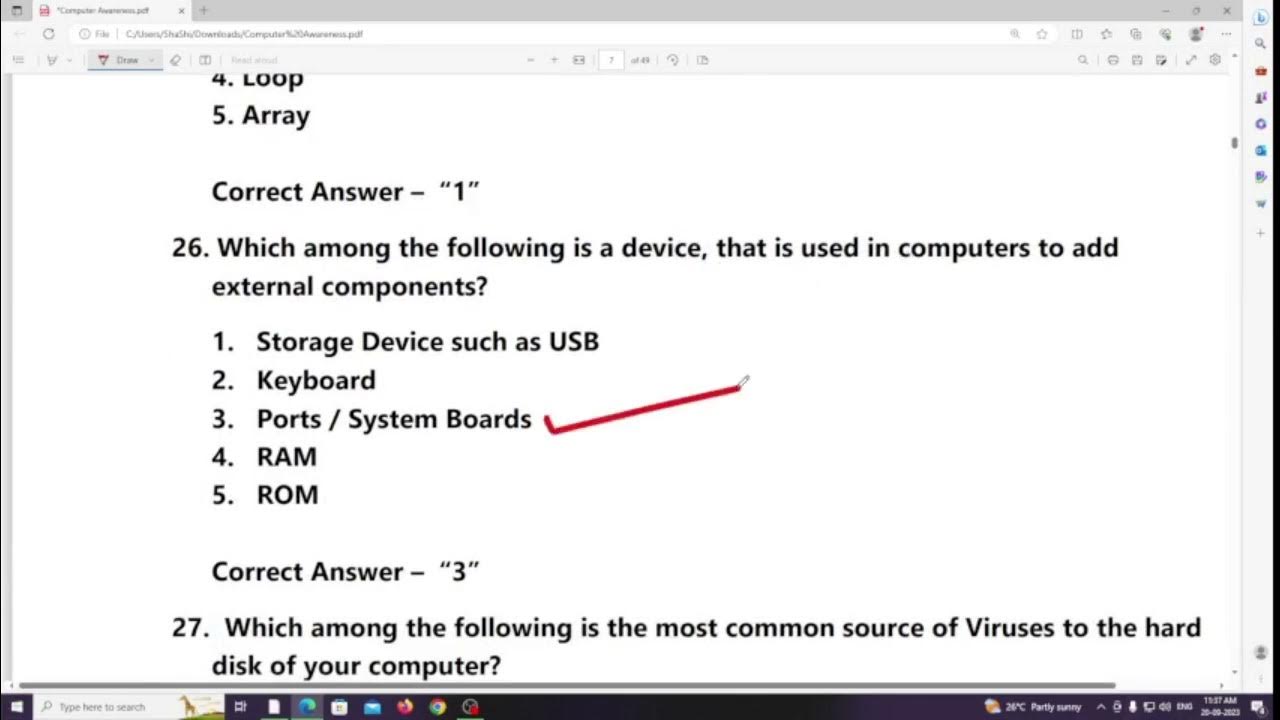 computer 100 MCQs\Computer Knowledge – Basic General Computer Awareness ...