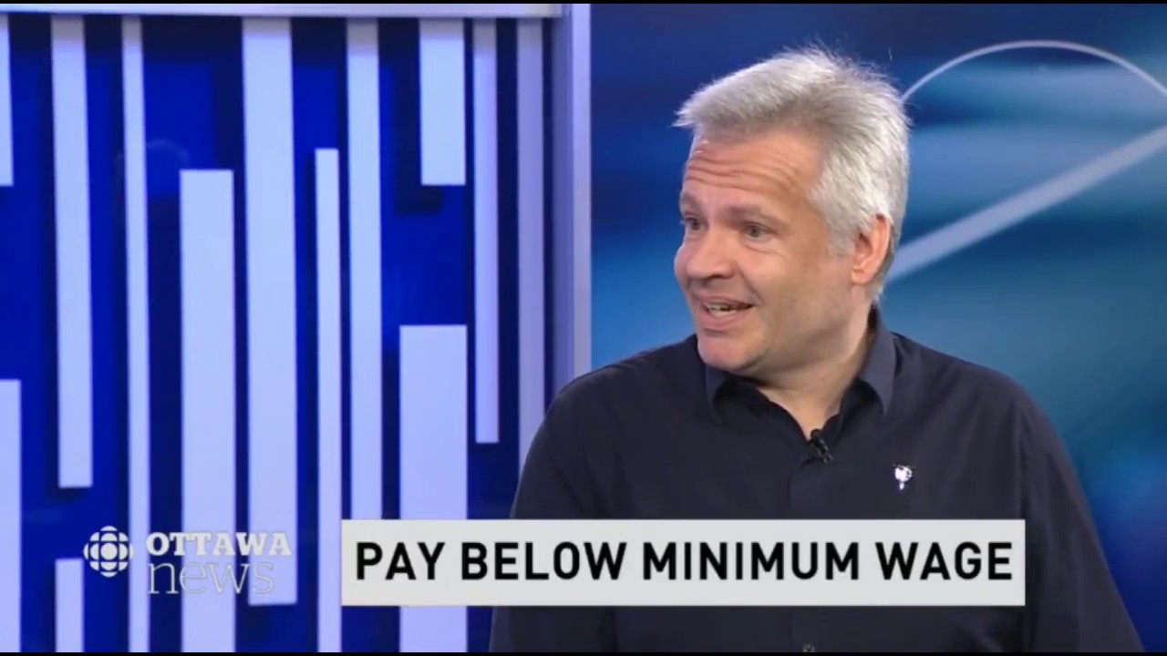 CBC Ottawa News, May 22, 2018: Minimum Wage For All? - YouTube