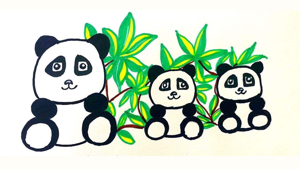 EASY PANDA DRAWING. - YouTube