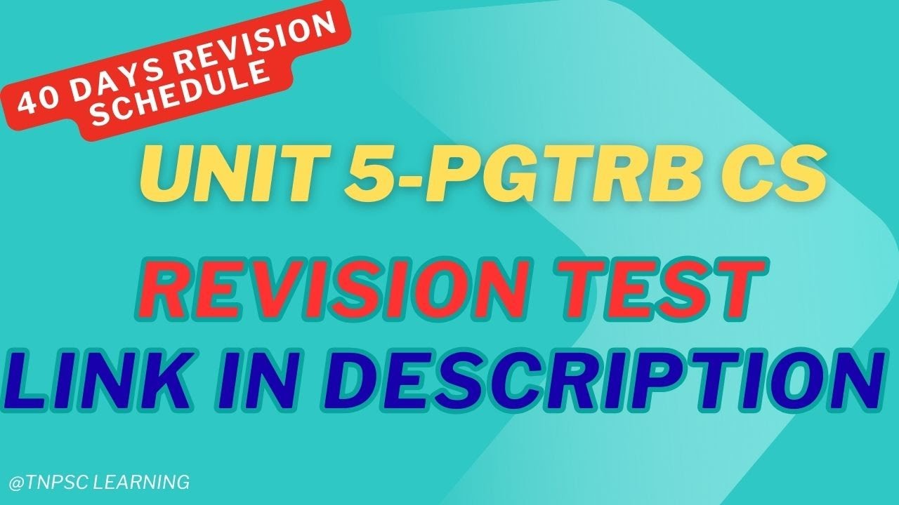 Unit 5 Revision test Link - YouTube