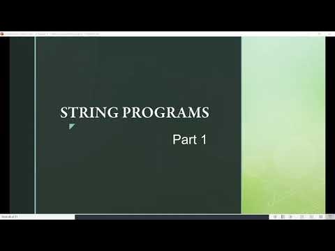 ICSE Grade 10 Java String Programs - Part 1 - YouTube