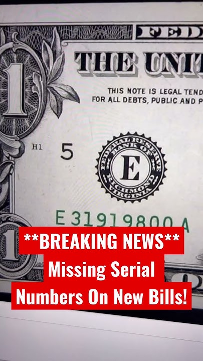 Missing Serial Numbers On New 1 Bills Look Out For This New Discovery Shorts Youtube