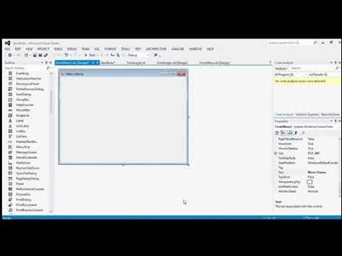 Membuat Form Login dan Menu Utama Menggunakan VB.Net 2012 - YouTube