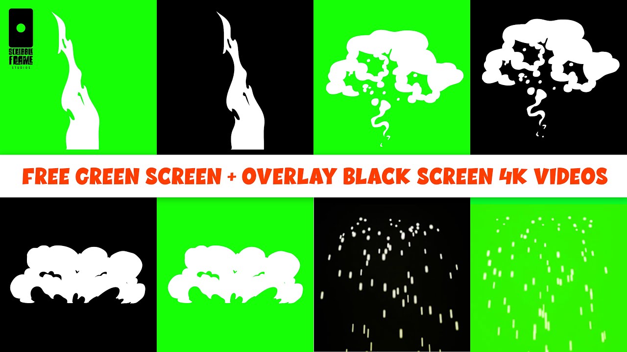 Free Green Screen And Overlay Black Screen 4K 60fps Videos | Scribble ...