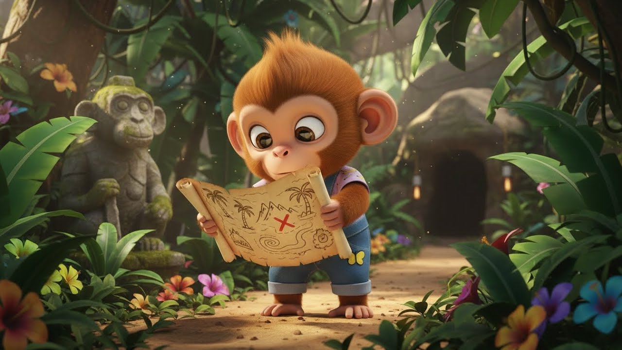 MONKEY CARTOON THE MYSTERIOUS MAP - YouTube
