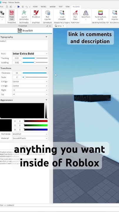 Roblox Studio Developing Tips Part 13: 3D Text - YouTube