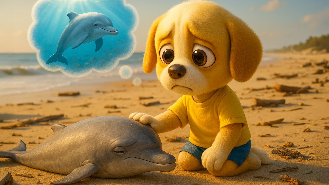 ⭐ Ginger – Baby Puppy: Saving a Stranded Dolphin 🌊💙 A Storm Rescue and ...