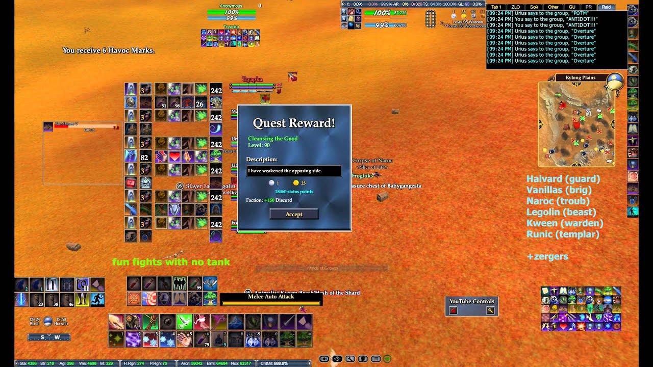 Everquest 2 Group PvP at Nagafen - YouTube