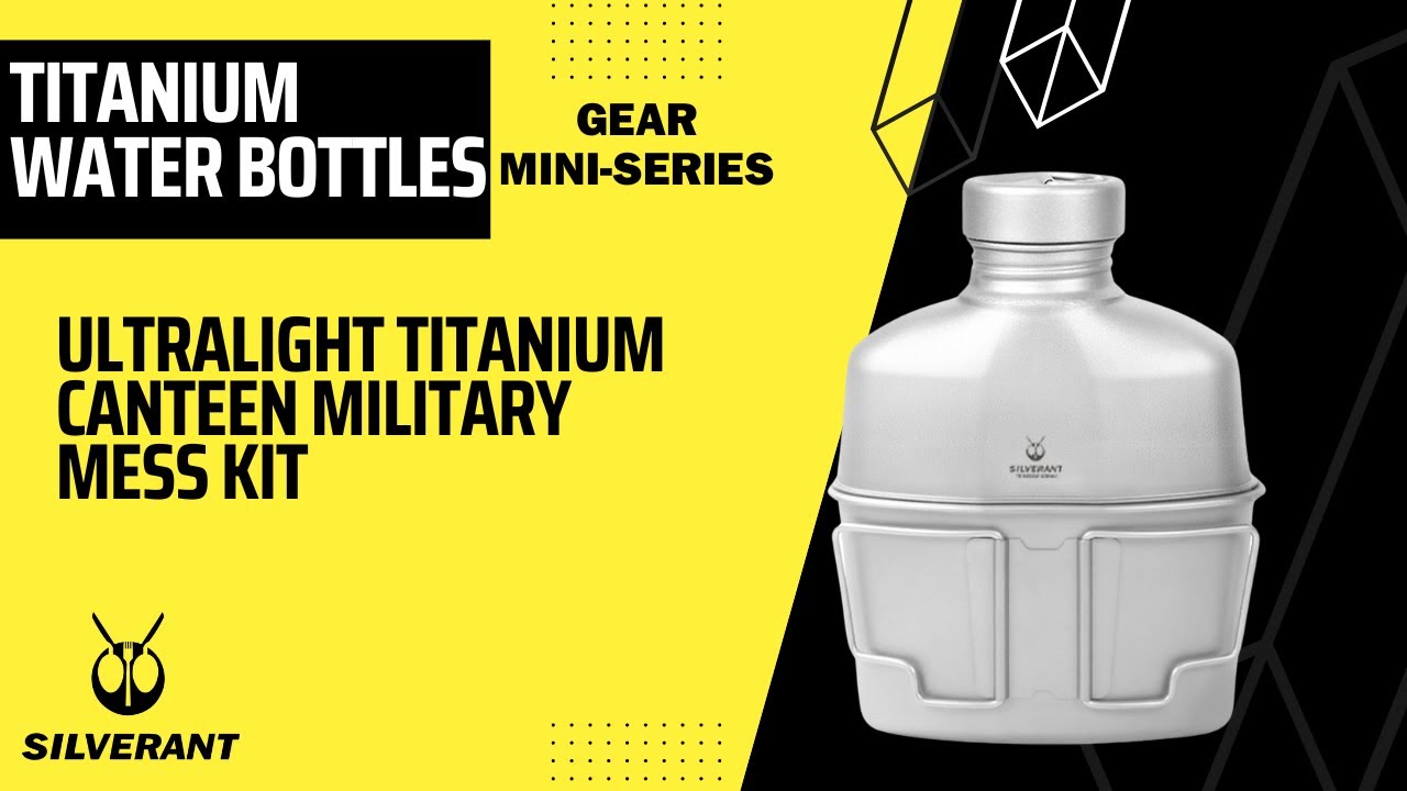 Ultralight Titanium Canteen Military Mess Kit - Sandblasted Finish ...