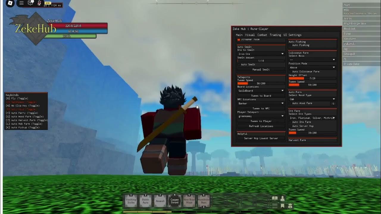 RUNE SLAYER SCRIPT (AUTO FARM,DUPE ITEM,SCAM TRADE,ONE SHOT ENEMY - YouTube