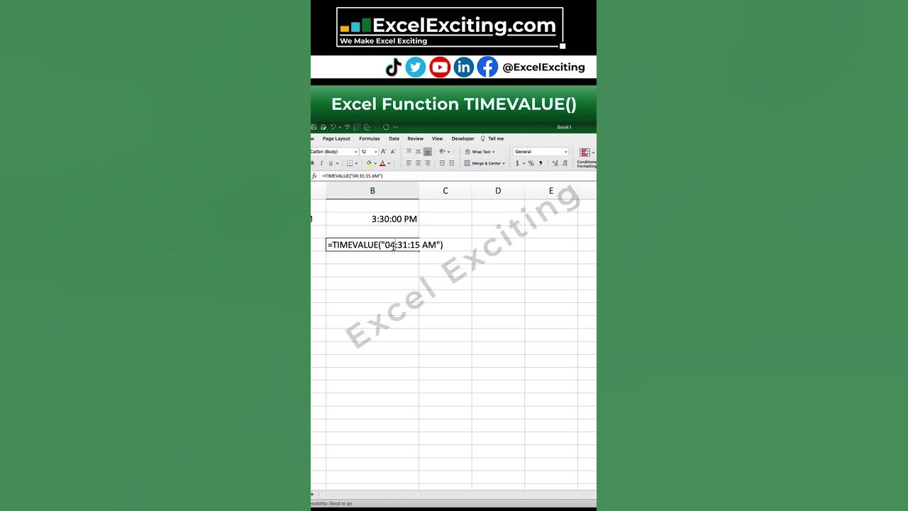 How To Use Excel Function TIMEVALUE Shorts 0008 YouTube how-to-use-excel-function-timevalue-shorts-0008-youtube