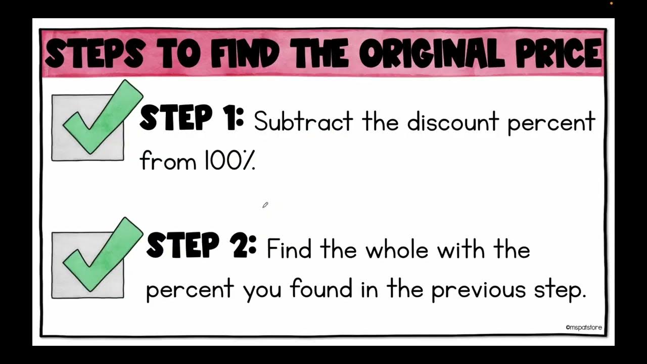Discounts and Markups: sale price, original price, percent of discounts ...