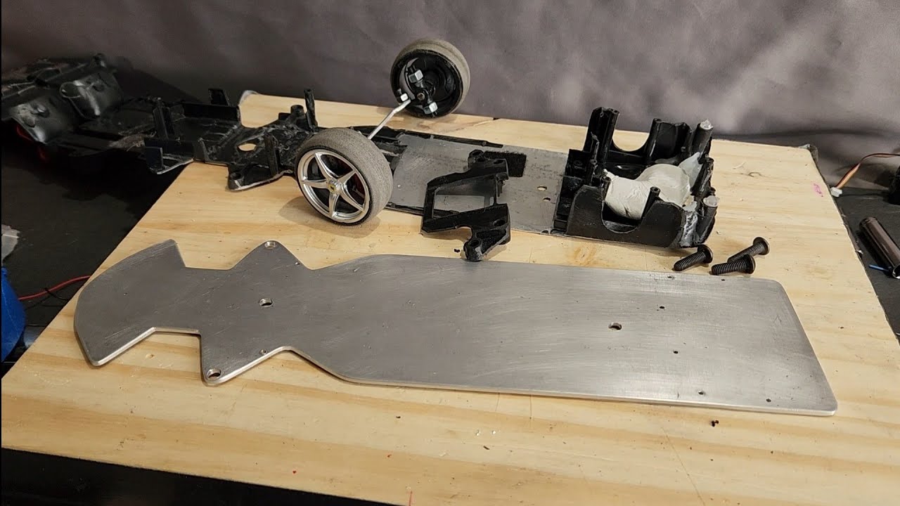 Diy homemade rc aluminum chassis for Rastar Laferrari Ferrari 1/14 rc ...