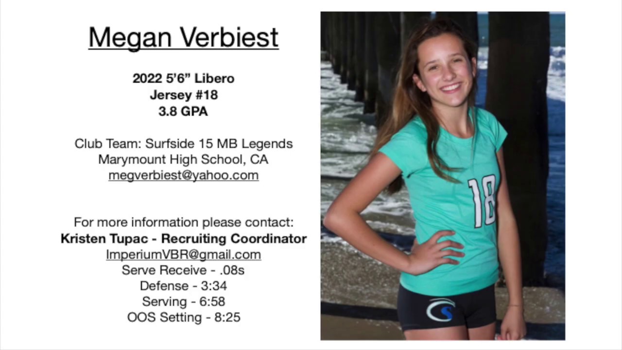 Megan Verbiest 2022 Libero - 2019 Club Season Highlights - YouTube