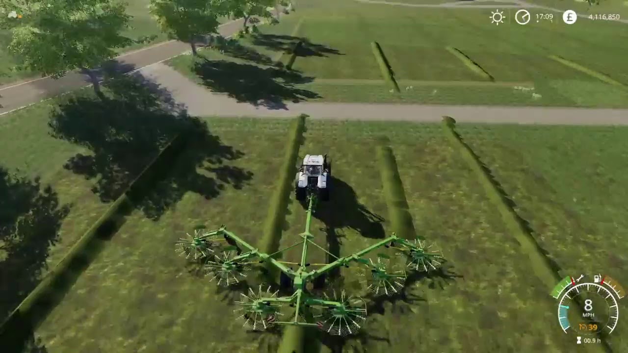 Fs19 back to drawing grass - YouTube