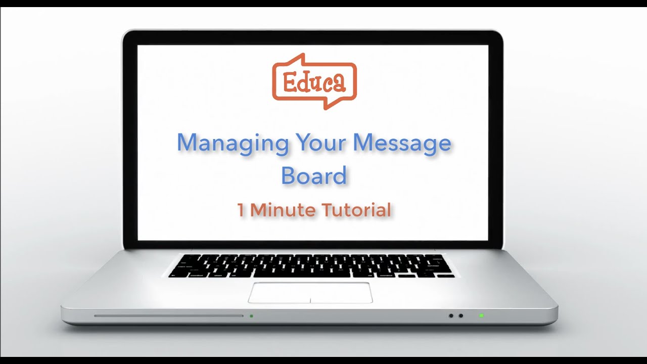 Managing Your Message Board - YouTube