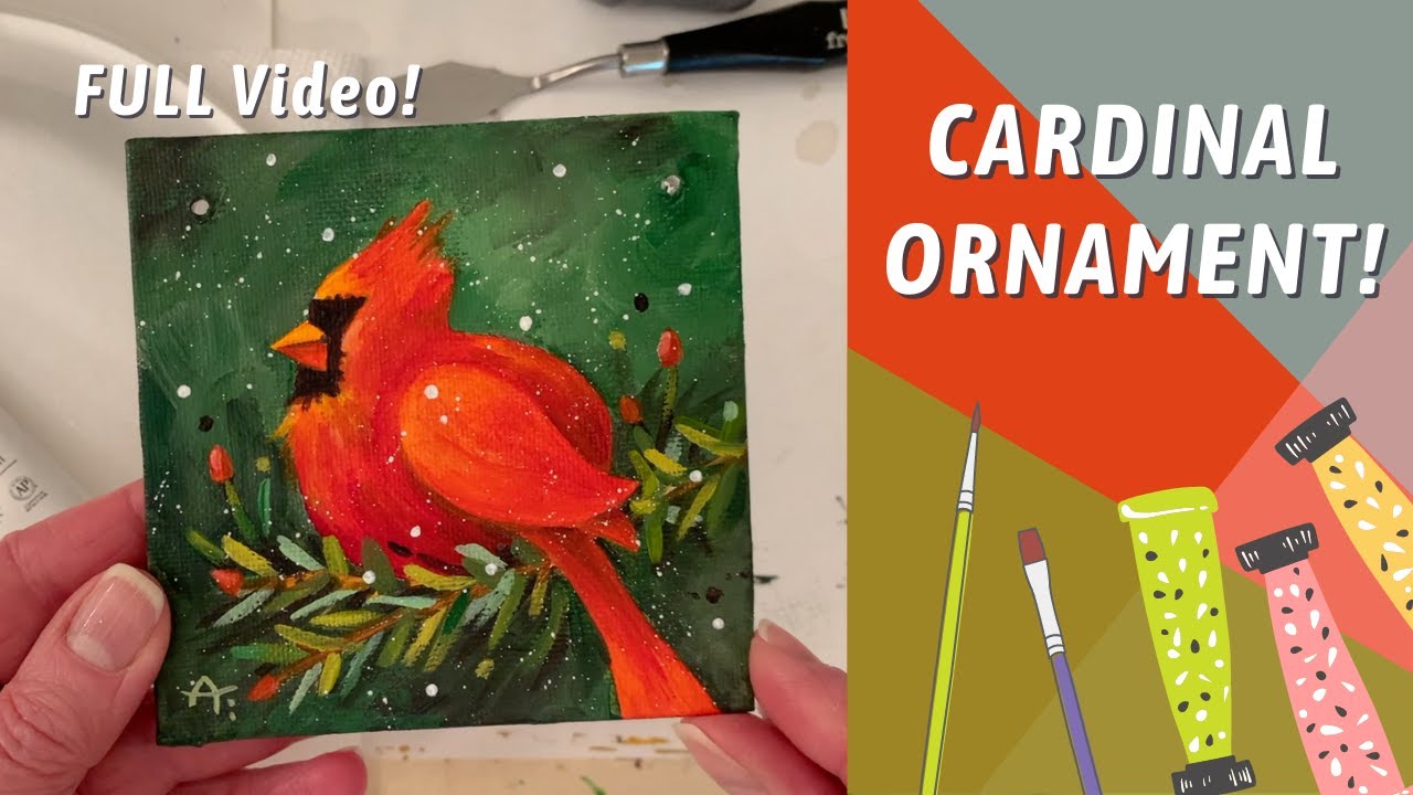 EASY Cardinal Ornament Traceable Craft! Holiday Gift Idea! By: Annie ...