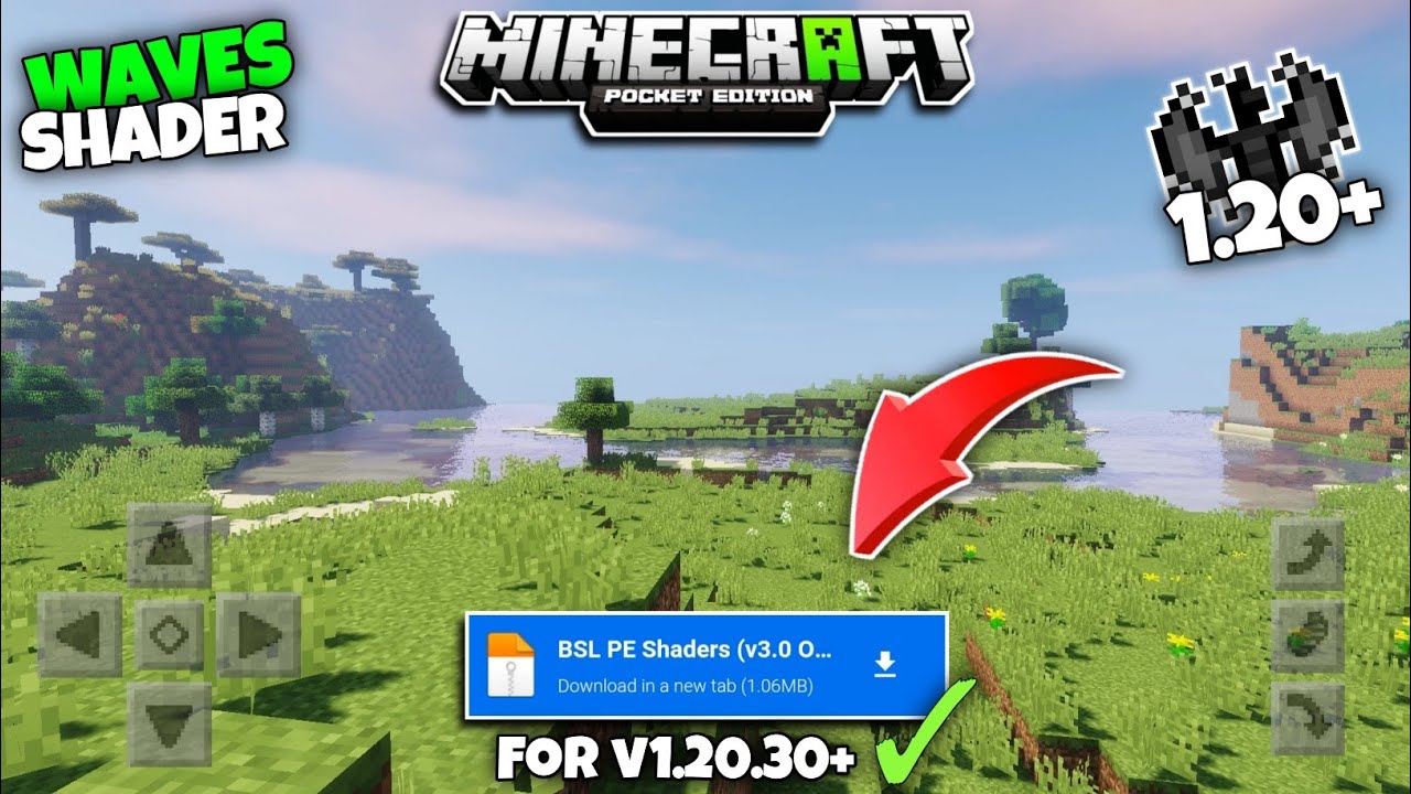 Waving Shader MCPE 1.20.30+ | Minecraft shaders 1.20 pe [ Render Dragon ...