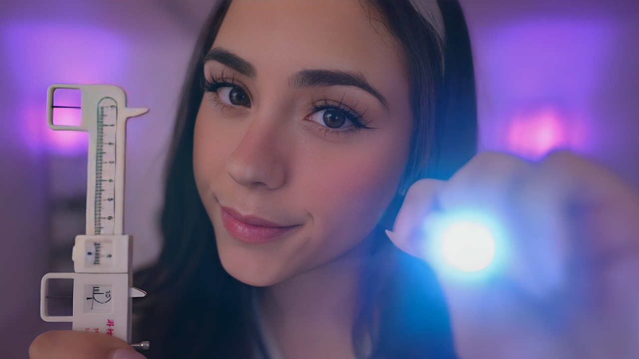 Asmr Face Exam Light Triggers Face Measuring And Touching Youtube