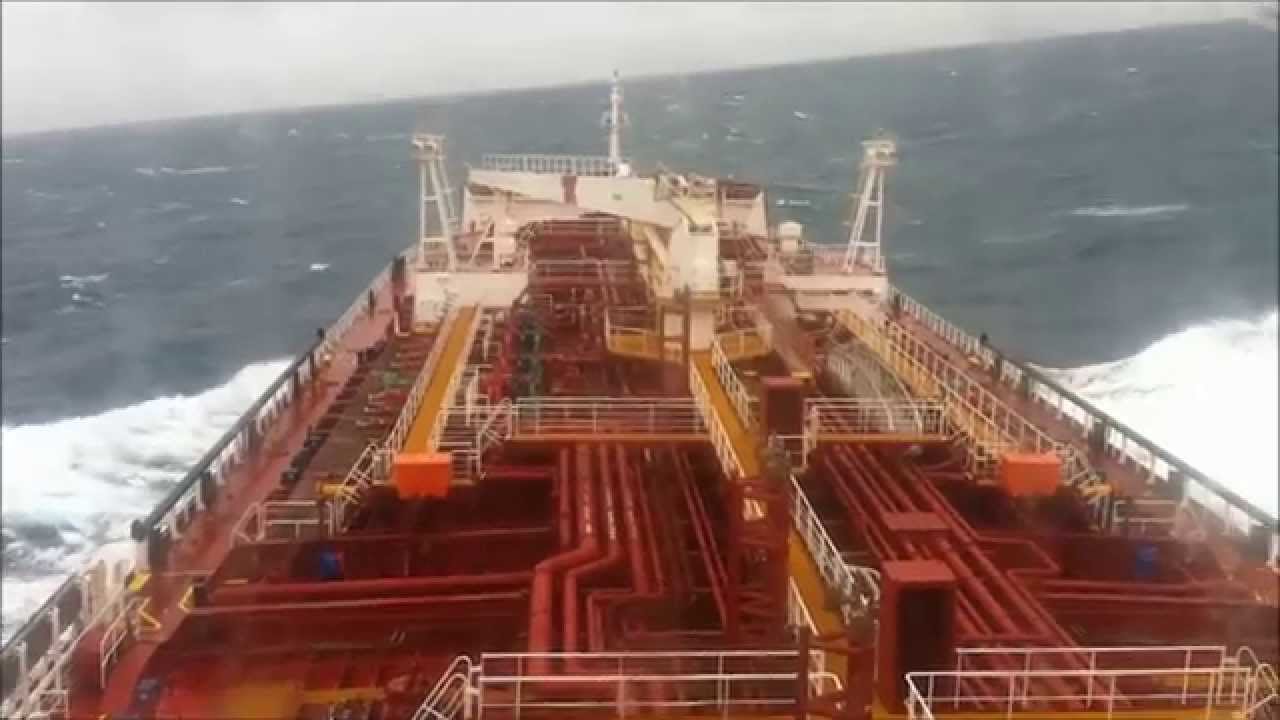 Tanker crossing Bass Strait - YouTube