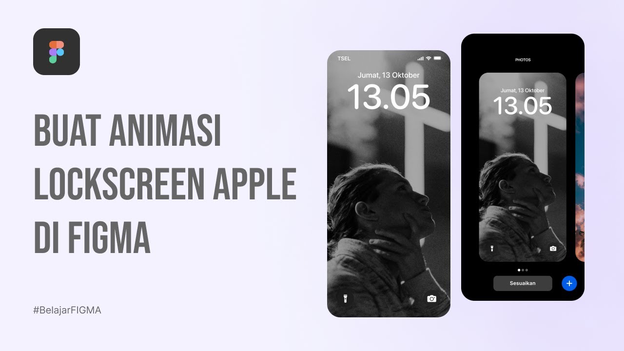BUAT ANIMASI LOCKSCREEN APPLE DI FIGMA - YouTube