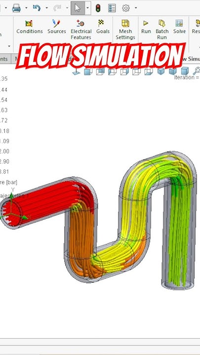 Flow simulation... Pipe tube #solidworks #shorts #ytshorts #malviyacadsolution - YouTube
