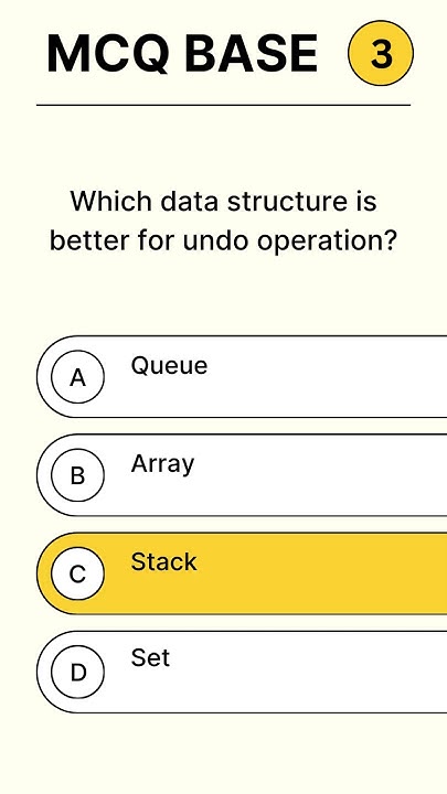 Stack MCQs in Data Structures (Part-5) | Stack vs Others | MCQ BASE #mcqs #quiz #mcqsseries ...
