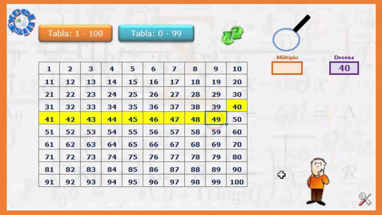 Como utilizar la Aplicación en Excel para Ubicar números en la Tabla ...