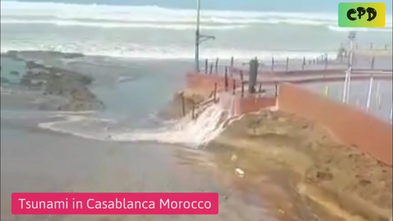 Like Mini Tsunami in Casablanca Morocco - YouTube