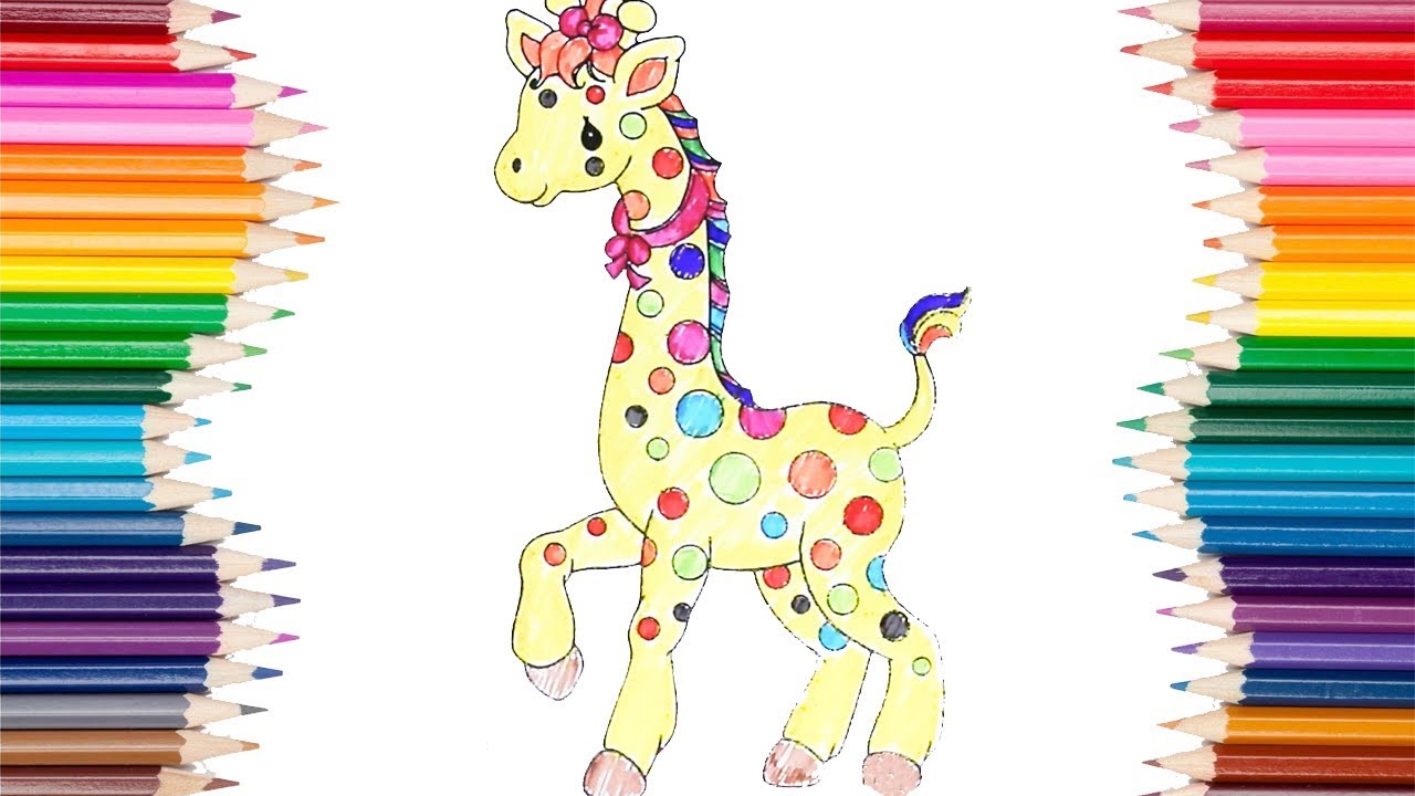 Drawing For Kids - GIRAFFE 😜 drawing tutorial, art for children ...