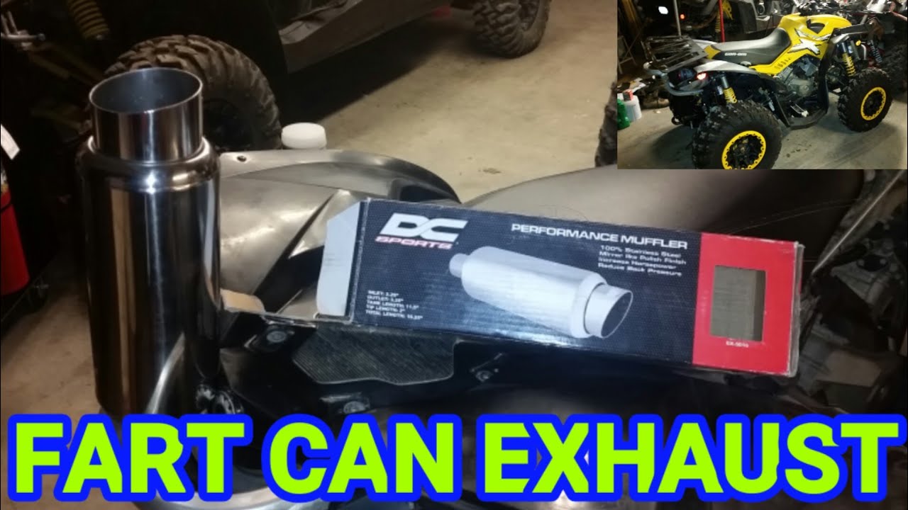 Can am Renegade+Fart Can Exhaust - YouTube