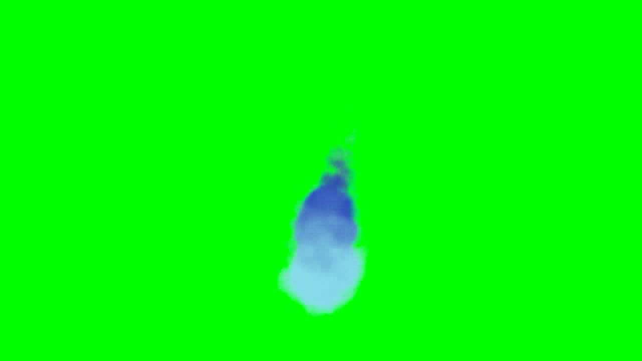 flame 3d model animation s01r04 blue flame green screen pyrocluster ...