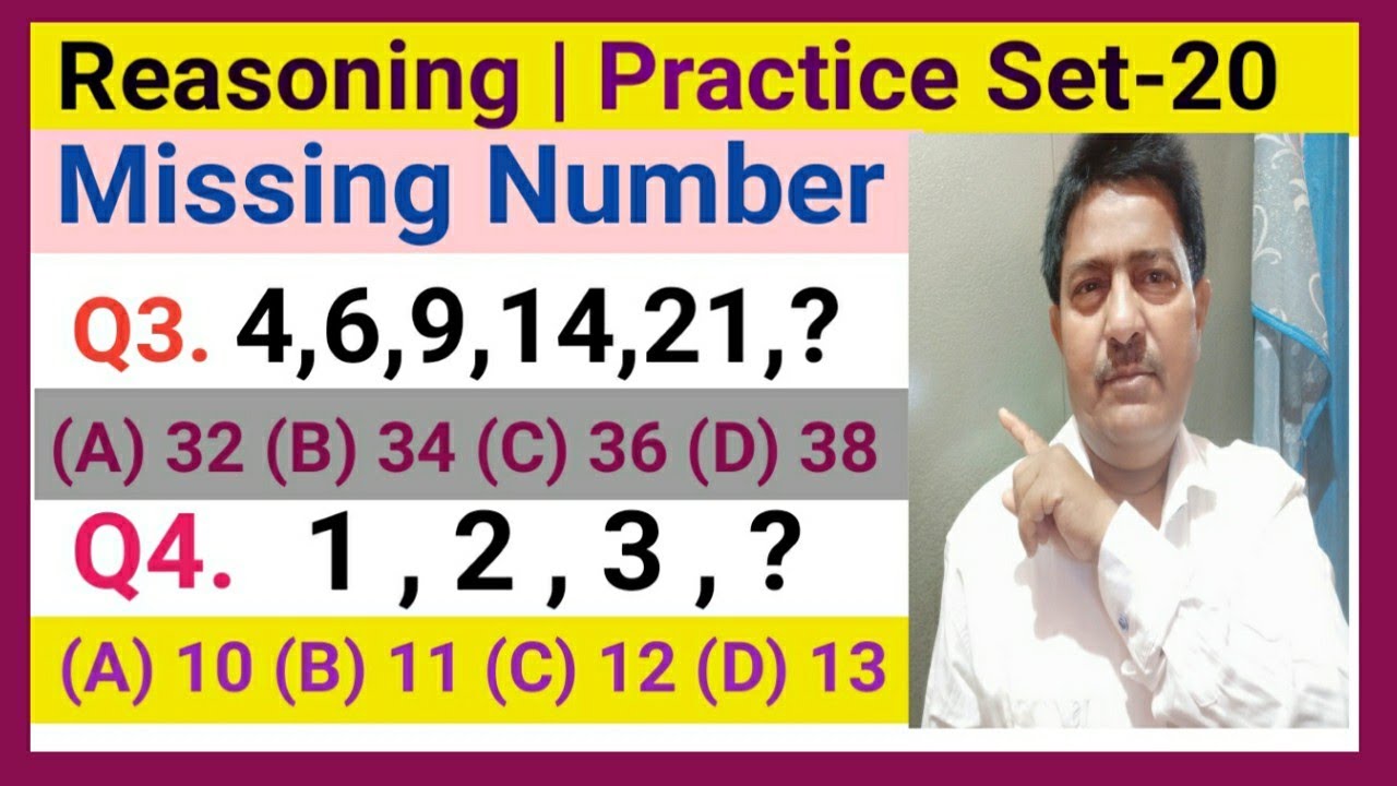 Reasoning | Practice Set-20 | How to find missing number in the ...