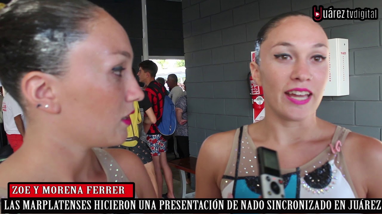 Morena y Zoe Ferrer, nado sincronizado en Benito Juárez - YouTube