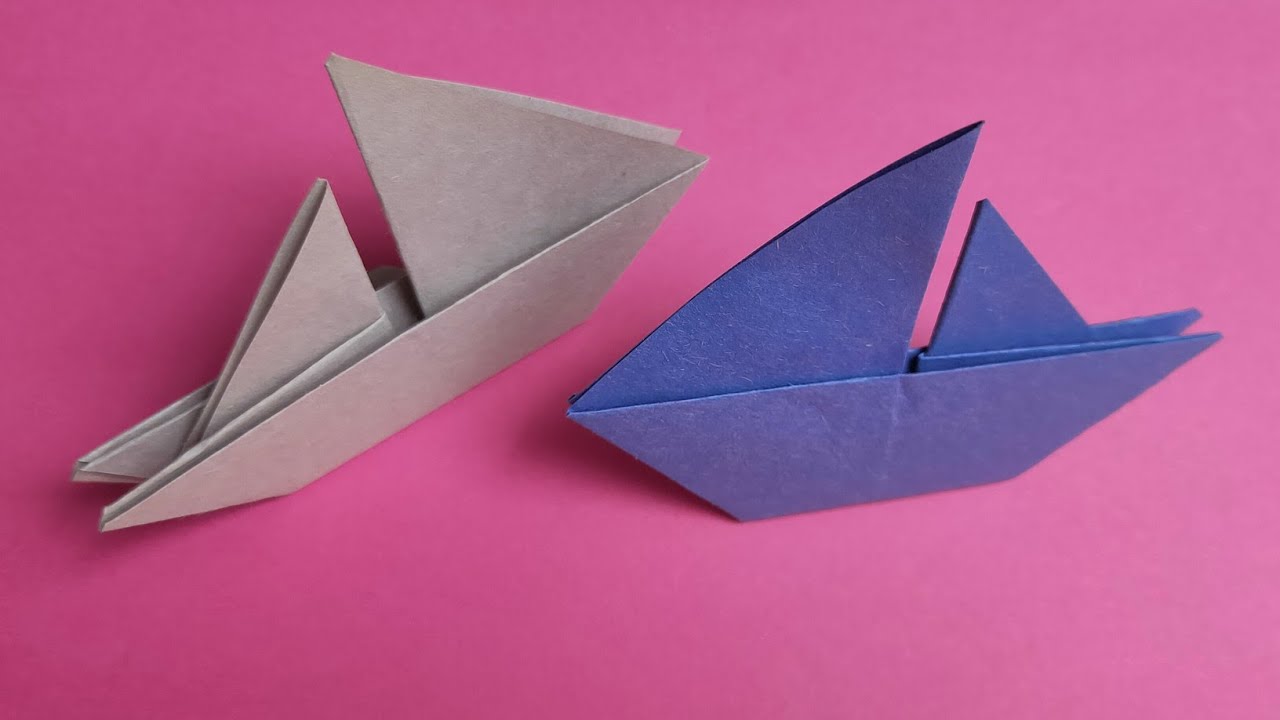 How to Make 2D Paper Sailboat | Easy Origami Paper Boat Tutorial for ...