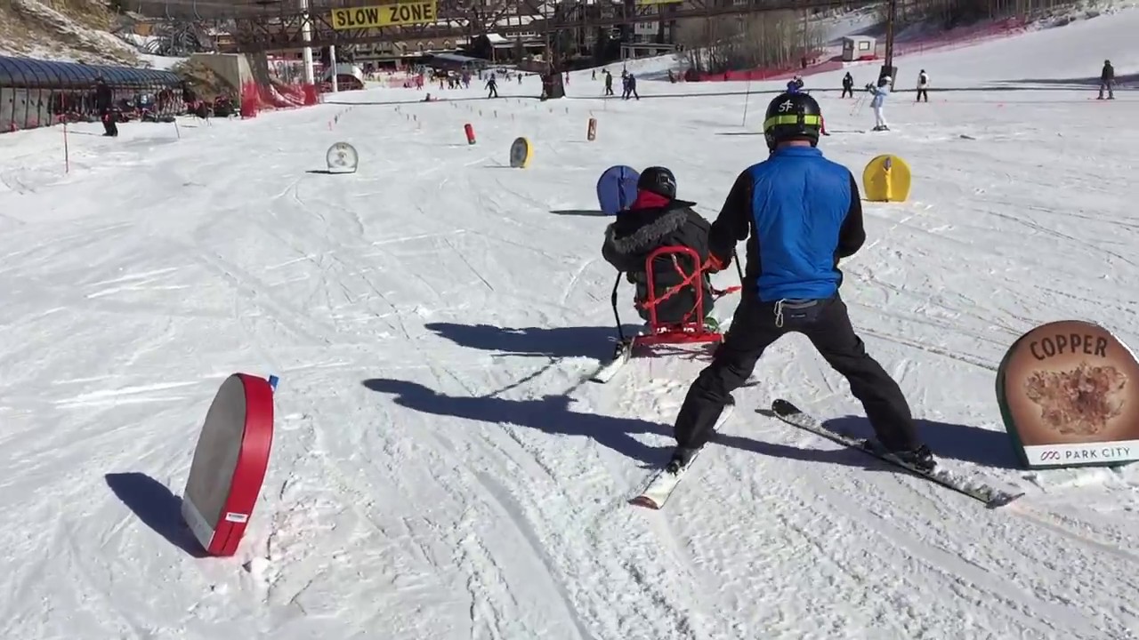 Skiing through a obstacle course...EASY!! - YouTube