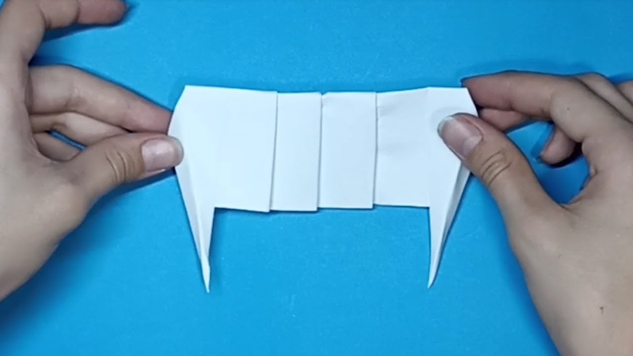 How to Make Paper Vampire Teeth - YouTube