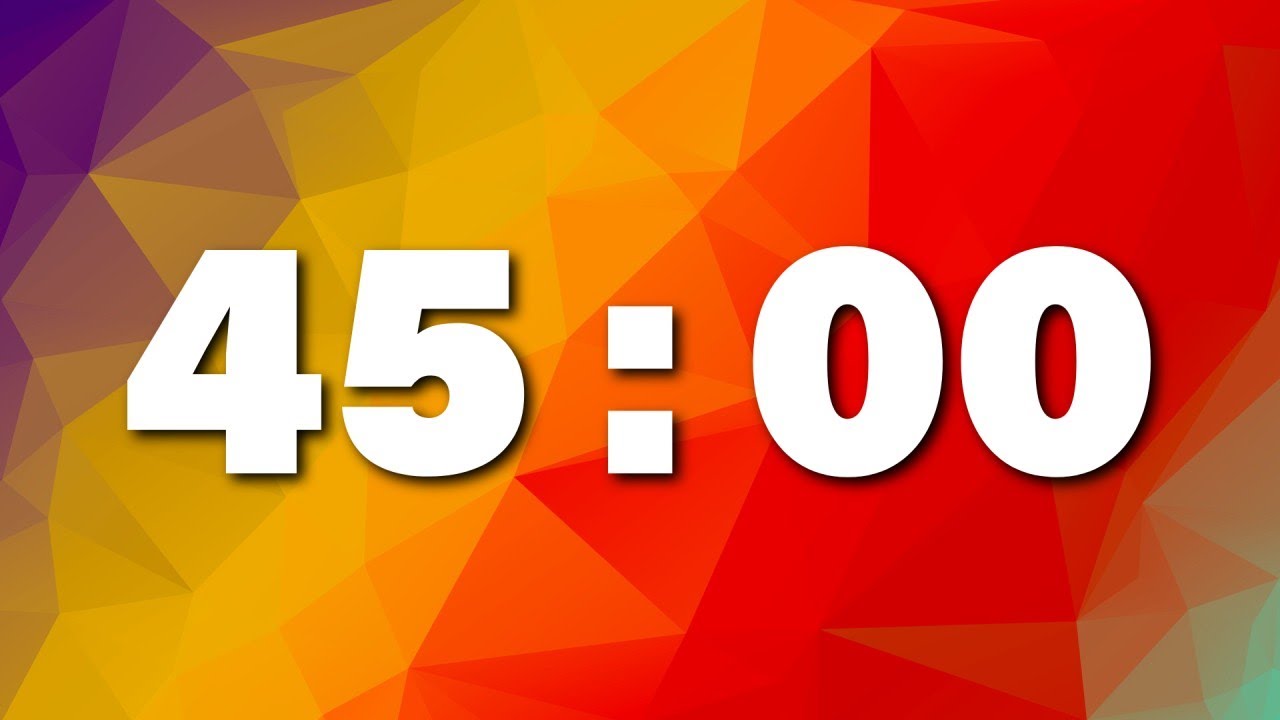 Abstract Color Burst 45:00 Countdown Timer - YouTube