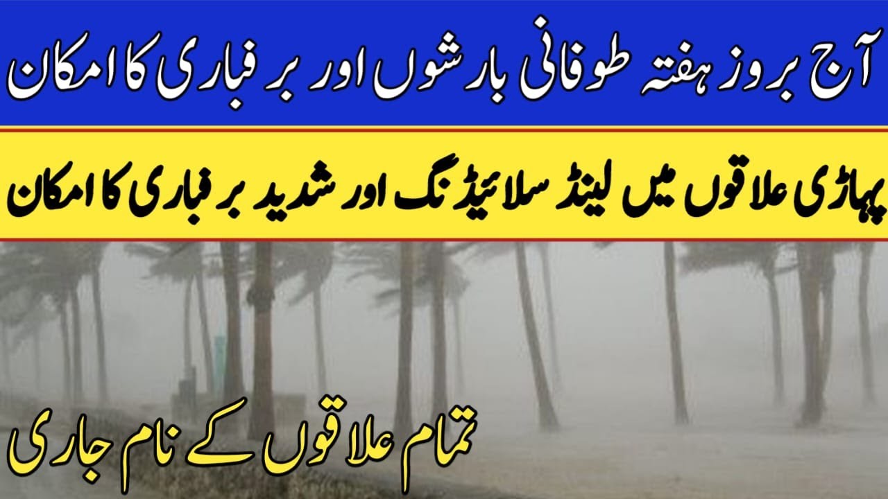 Pakistan Weather Report 22July|Weather Report Live Update|Rains, Winds ...