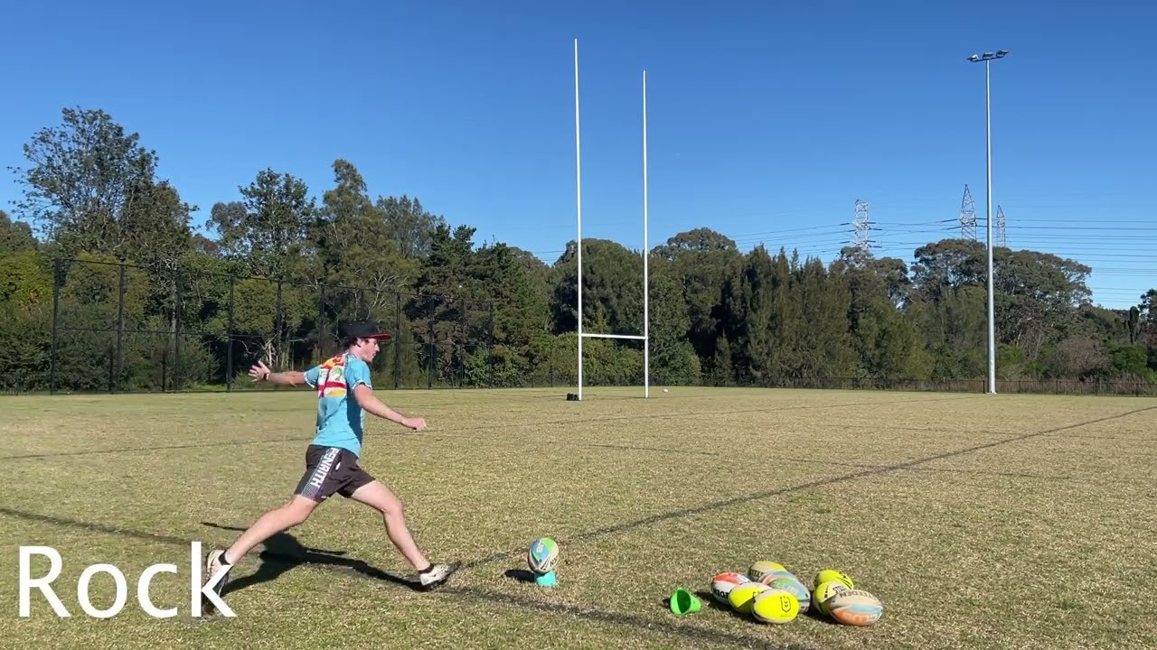 Rugby League - Goal Kicking 25 (going for my best curler) - YouTube