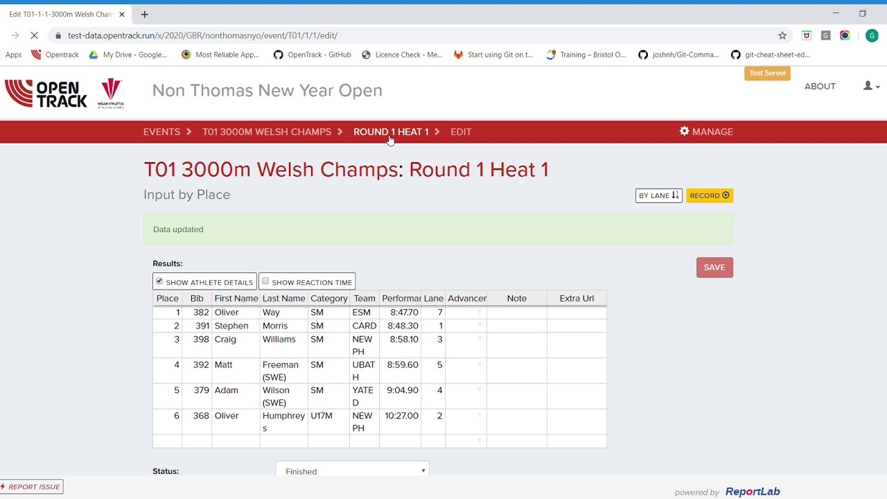 Competition Management - Input Your Track Results Post Event - YouTube