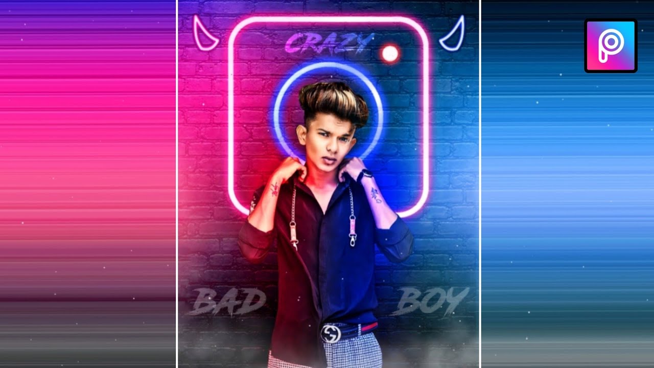 Crazy Bad boy photo editing tutorial - Picsar Editing New style 🔥 - YouTube