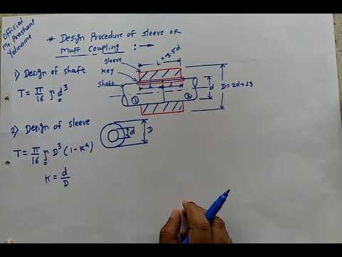 Design Procedure of Sleeve or Muff Coupling - YouTube