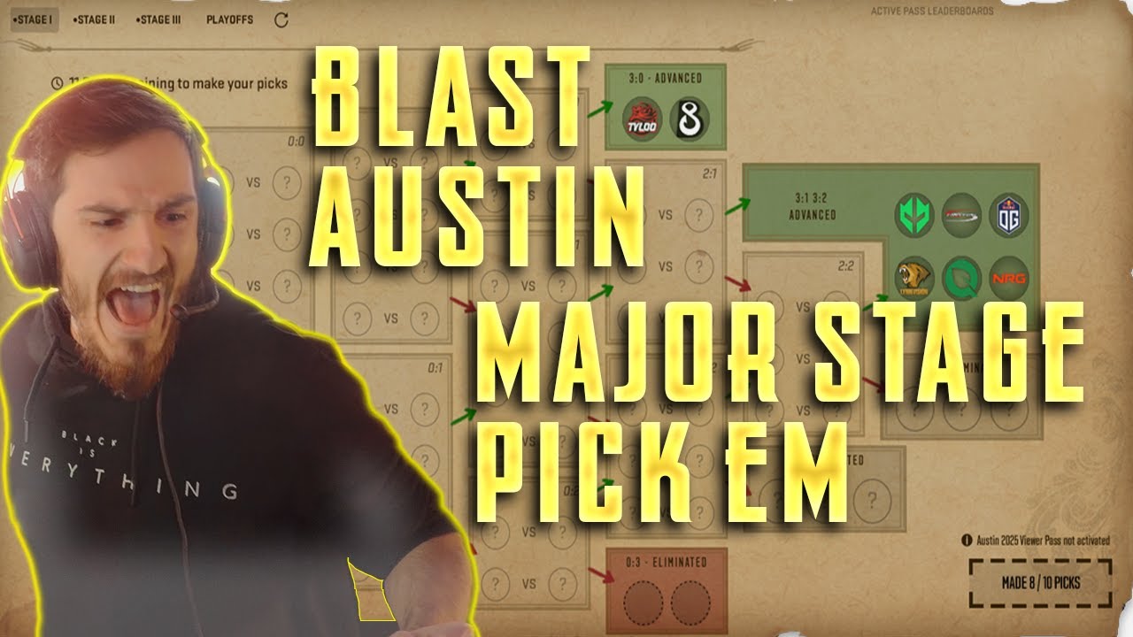 Blast Austin Major Stage 1 Pick Em ამჯერად ვიგებთ - YouTube