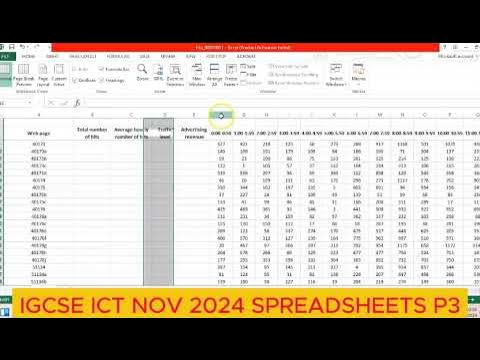 IGCSE ICT 0417 Oct/Nov 2024 Paper 3 - Spreadsheets - Part 1 - YouTube