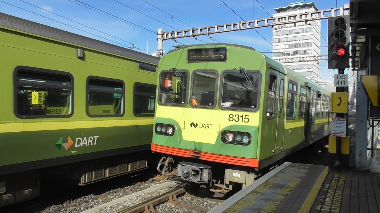 Irish Rail 8500 and 8300 Class Dart Trains - Tara Street Station ...