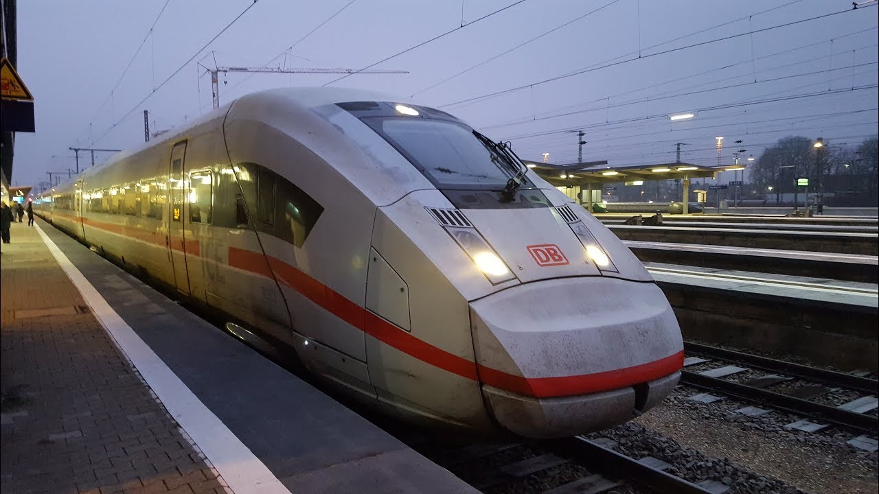 ICE 4 in Augsburg Hbf: ICE802 Hamburg-Altona - YouTube