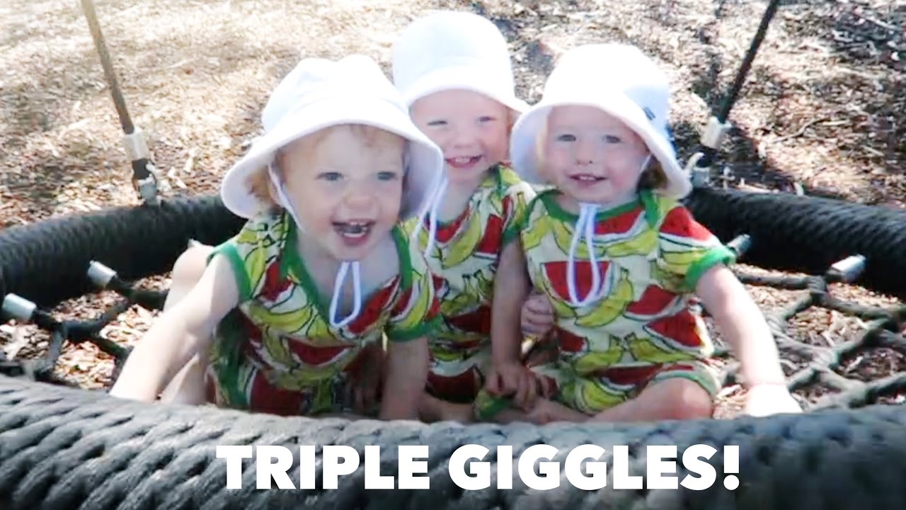 Adorable Laughing Triplets on a Swing! - YouTube