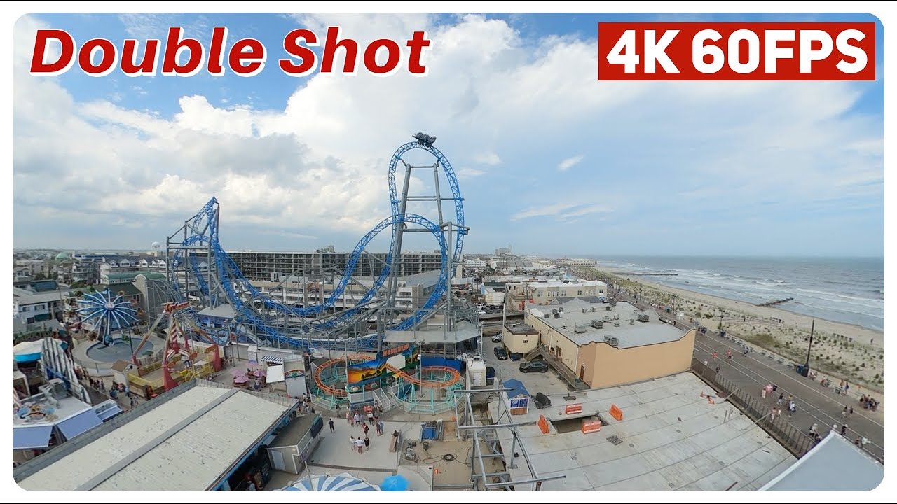 Double Shot on-ride 4K POV @60fps - Playland's Castaway Cove, Ocean ...